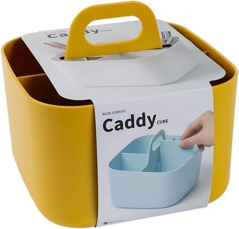 Blue Ginkgo Multipurpose Caddy Organizer Stackable Plastic Caddy With Handle Desk Makeup
