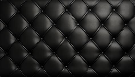Black Leather Upholstery On The Headboard Or Sofa Premium Ai