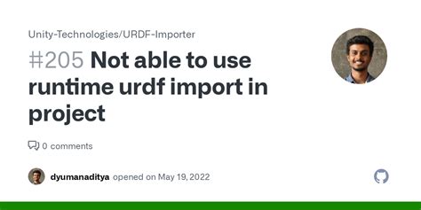 Not Able To Use Runtime Urdf Import In Project · Issue 205 · Unity
