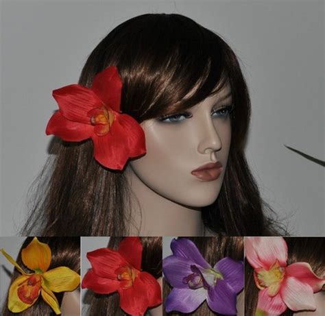 Orchidee Als Haarclip Blüte Haarspange Haarschmuck Blume Hibiskus