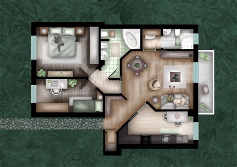 Furnished Floor Plan In Procreate