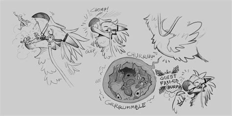 Rule 34 Ambiguous Gender Avian Bird Wyvern Bodily Fluids Burping Capcom Drooling Feral Feral