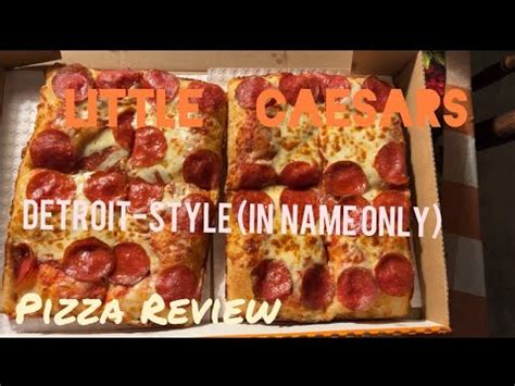 Little Caesars Detroit Style Deep Dish Pizza Review Youtube