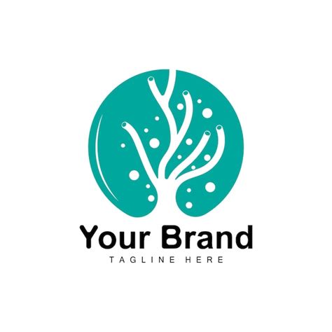 Premium Vector Coral Logo Sea Plants Place Marine Animals Ocean