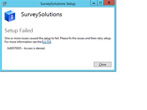 Local Server Solutions Update Error Deployment Survey Solutions
