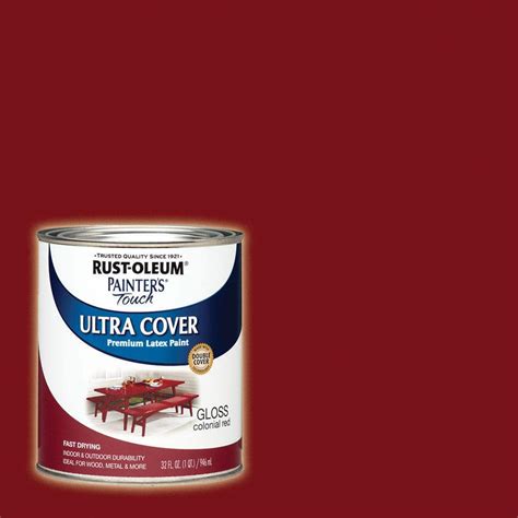 Rust Oleum Painter S Touch 32 Oz Ultra Cover Gloss Colonial Red General Purpose Paint Case Of