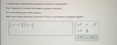 Solved A Babe Sets Up The Following Equation To Convert A Chegg Com