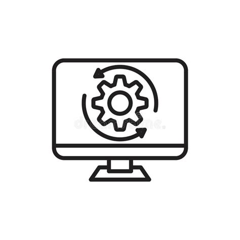 System Update Icon Simple Thin Outline Stock Vector Illustration Of Sync Icon 341062732