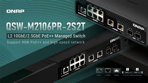 Qsw M2106pr 2s2t L2 10gbe 2 5gbe Poe Managed Switch For Next Generation Wi Fi Network