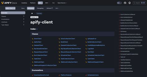 New documentation portal · Change log · Apify