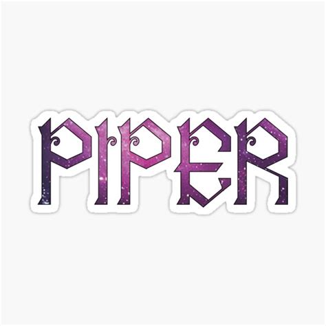 Piper Name I My Name Is Piper Typography Name Galaxy Vibe Sticker For Sale By 9achat6