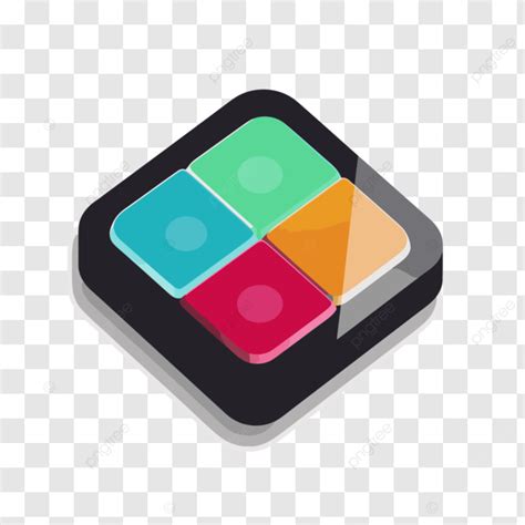 The Squares Square App Illustration Vector A Simplistic Colorful Icon Of Bmp On A White