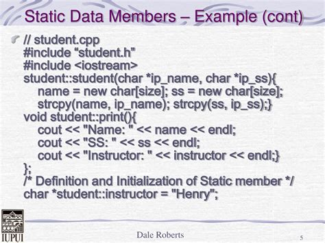 PPT Static Data Members And Functions In C PowerPoint Presentation ID