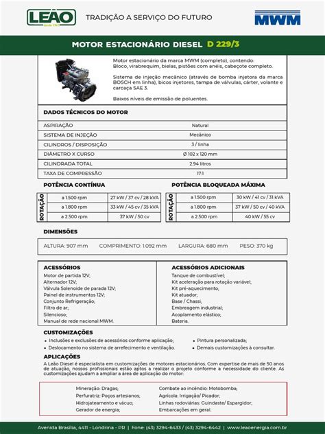 Datasheet D229 3 Pdf Motores Tecnologia De Veículos
