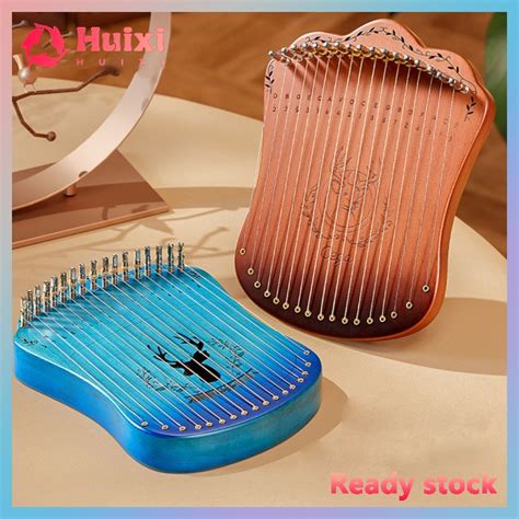 Hui Cega 17 Strings Lyre Harp Portable Wooden Beech Strings Harp Beginner Small Musical