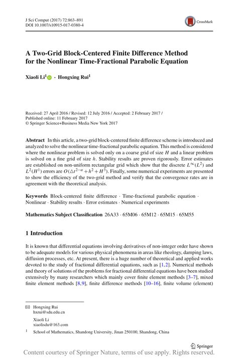 a two grid block centered finite difference method for the nonlinear