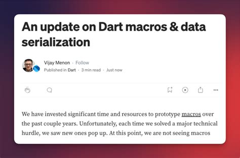 Dart Macros Are Not Coming Dominik Roszkowski Online Space