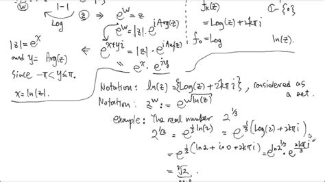 logarithmic functions and notation for complex numbers youtube