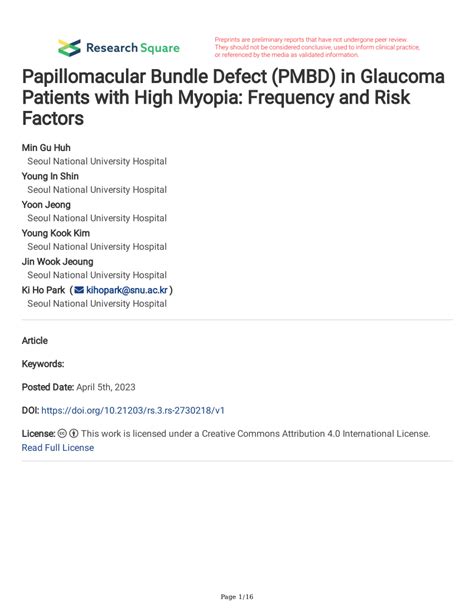 Pdf Papillomacular Bundle Defect Pmbd In Glaucoma Patients With