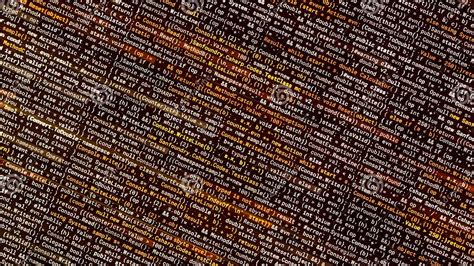 Many Narrow Lines Of Abstract Program Code Are Written Automatically On Black Background