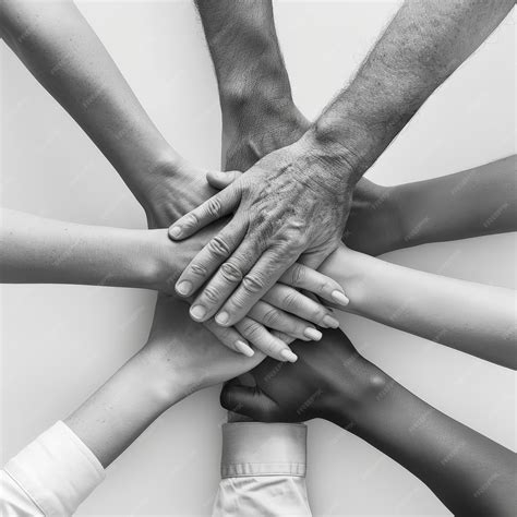 Premium Photo A Group Of People Holding Hands In A Circle