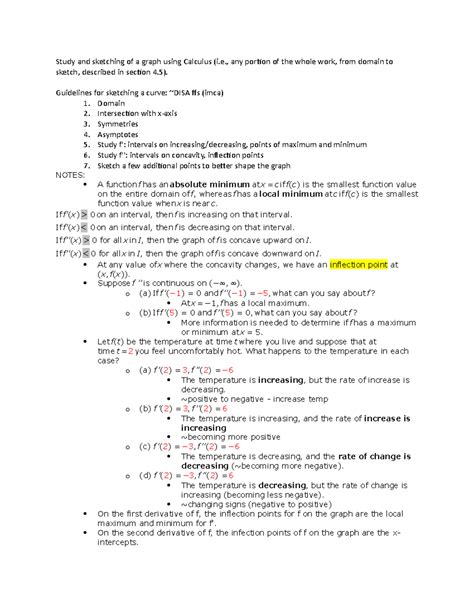 Calculus 2 Study And Sketching Of A Graph Using Calculus I Any