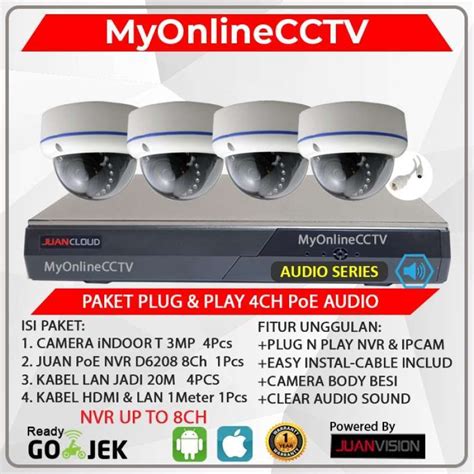 Promo Juan Paket Cctv 4ch Ip Camera Lengkap Poe Indoor 3mp Audio Diskon 23 Di Seller Guinevere