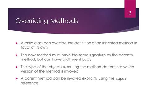 Method Overriding And Method Overloading Ppt Download