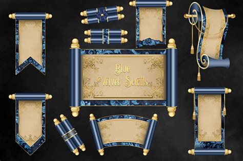 Vertical Scrolls Clipart