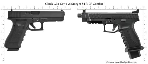 Glock G31 Gen4 Vs Stoeger Str 9f Combat Size Comparison Handgun Hero