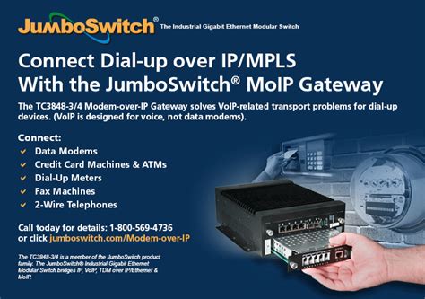 MoIP Connects Dial Up Over IP MPLS TC Communications