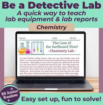 Chemistry Lab Mystery To Teach Lab Equipment Lab Report Writing
