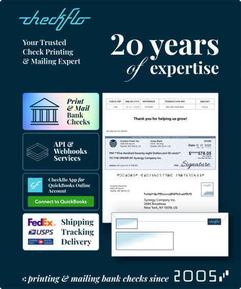 about us outsourcing check printing and mailing checkflo