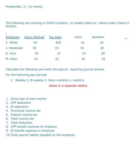 solved comprehensive in class net pay calculation