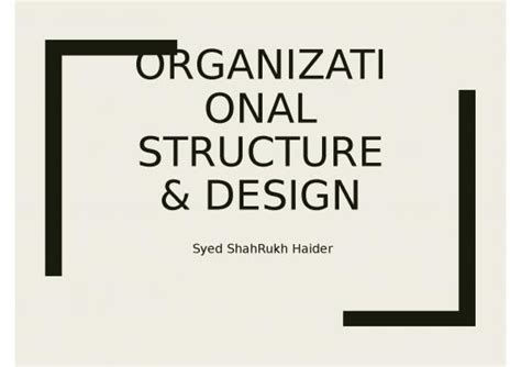 Thesis Statement Ppt 75377 Lecture 23 Organizational Structure Design