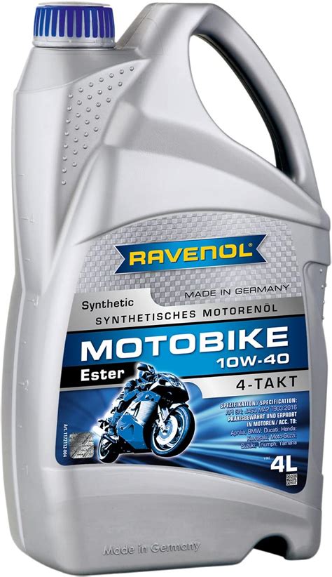 RAVENOL Motobike 4-T Ester SAE 10W-40 : Amazon.de: Auto & Motorrad