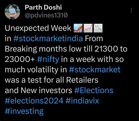 Parth Doshi On Linkedin Election Stockmarketindia Linkedin Linkedinpost Investing