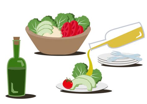 Vinaigrette Salade Verte Vectoriels Et Illustrations Libres De Droits Istock