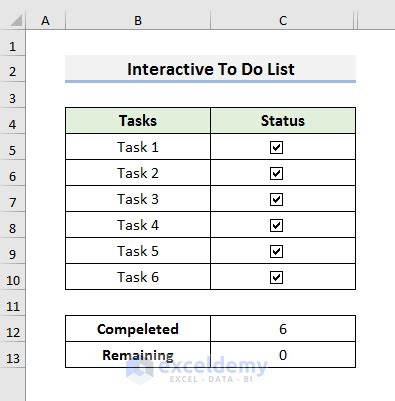 How To Make To Do List In Excel With Checkbox With Quick Steps