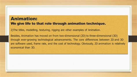 DIFF BET VFX AND ANIMATION Pptx