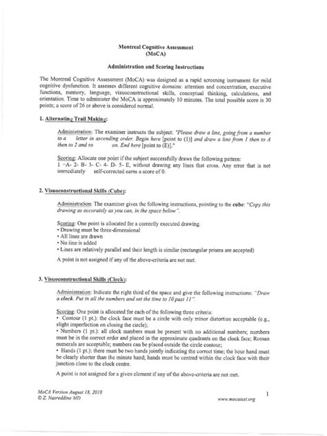 Moca Scoring Pdf Moca Scoring Pdf