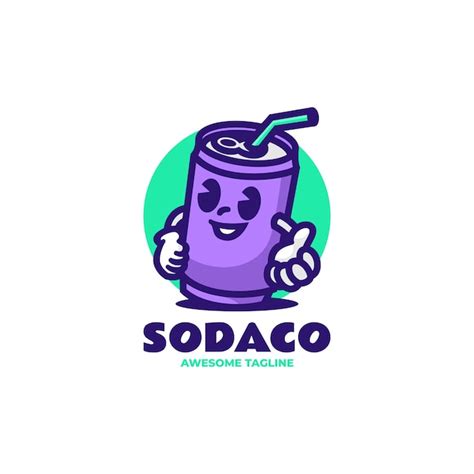 Premium Vector Vector Logo Illustration Soda Mascot Cartoon Style Premium Vector Vector Logo Illustration Soda Mascot Cartoon Style