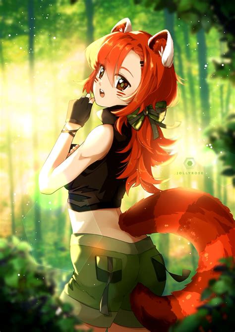 Anime Red Panda Girl