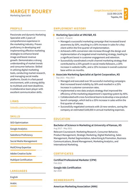 IBM Marketing Specialist Resume Examples ResumeCat