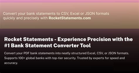 Instantly Convert Bank Statements From Pdf To Excel Json And Csv