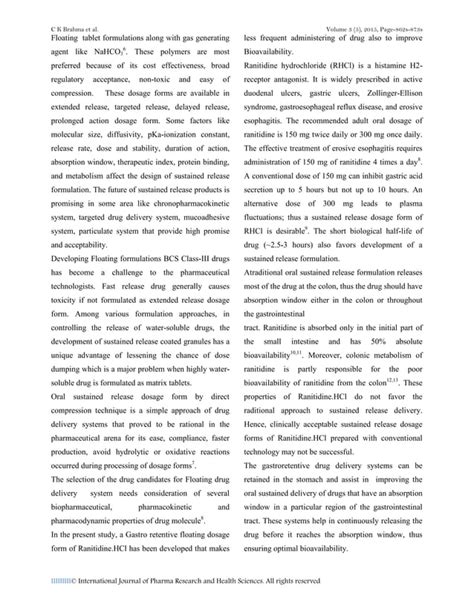 Design Formulation And Evaluation Of Ranitidine Hcl Gastro Retentive
