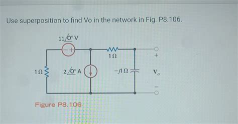 solved use superposition to find vo in the network in fig