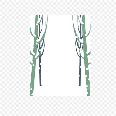 Text Box Decorative Border Border Illustration Fresh Border Green Trees Text Box Decorative