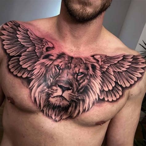 Lion Tattoo For Men On Chest Bold Symbol Of Strength And Masculinity