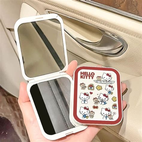 귀여운 고양이 캐릭터 접이식 귀여운 손거울 미니거울 메이크업거울 에이블리